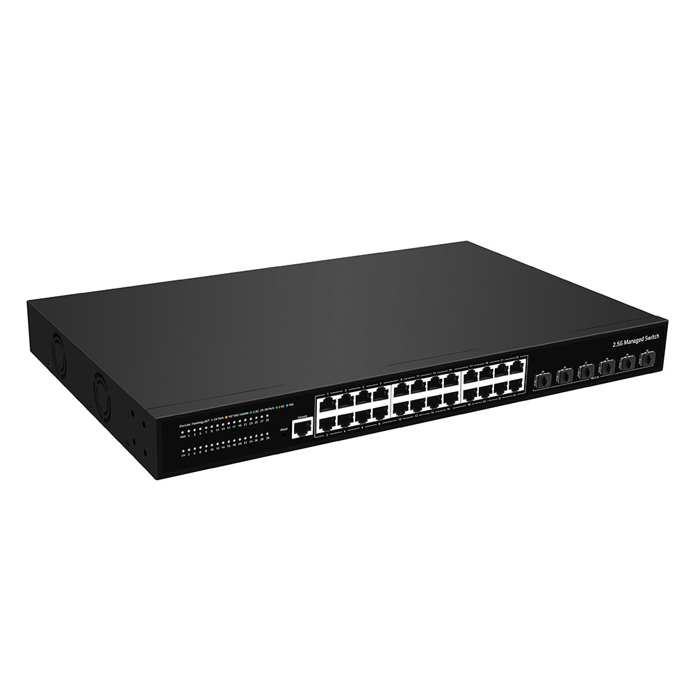 24 Port 2.5G Ethernet L3 Managed Switch กับ 10G Fiber Uplink Single AC ...